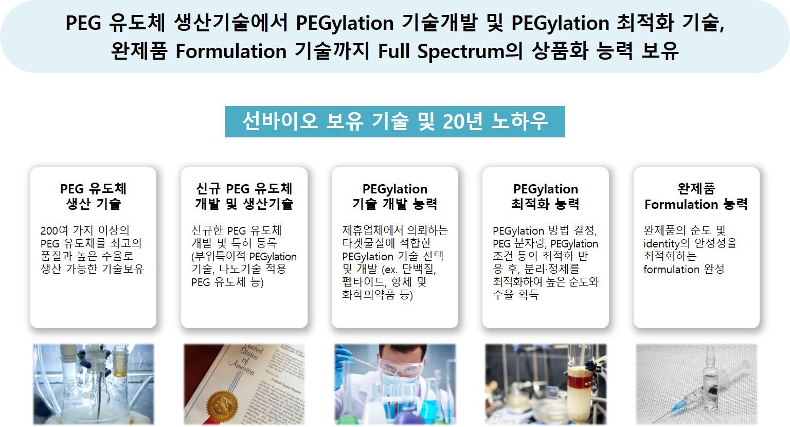 이미지: peg 의약품의 full spectrum 상품화 능력