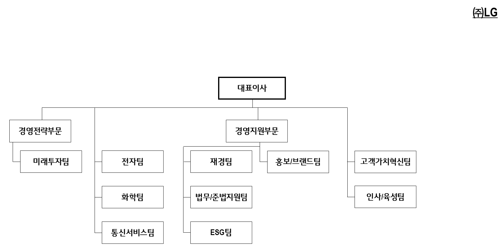 이미지: (주)lg조직도